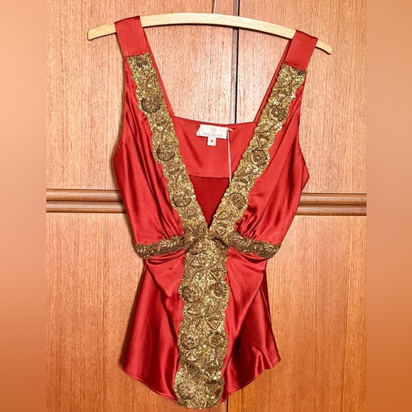 Miguelina | Tops | Miguelina Stephanie Style Selene Top With Gold And ...
